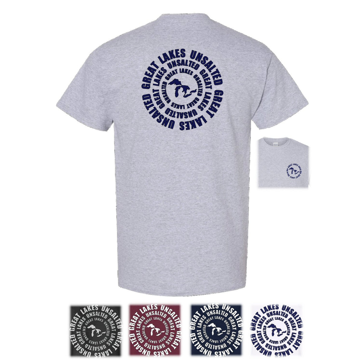Great Lakes Unsalted Endless Circle T-Shirt – Impressions Custom Tees ...