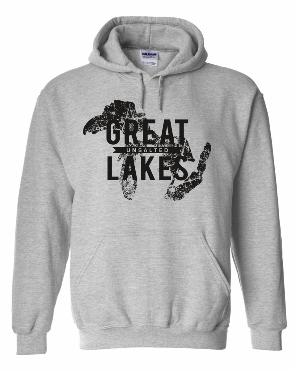 Great Lakes Distressed Graphic Hooded Sweatshirt – Impressions Custom ...